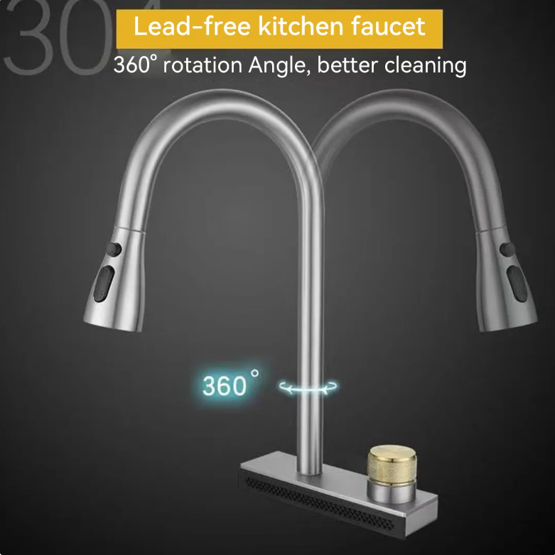 Waterfall Faucet Sink Kitchen Faucet Pull Out Water Tap Mixer Tap ...