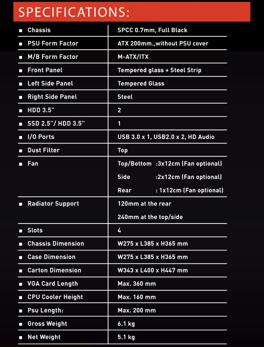 Gaming Freak SPACE 3 MEGA VIEW Sea Middle Tower Case AVF PC Casing ...