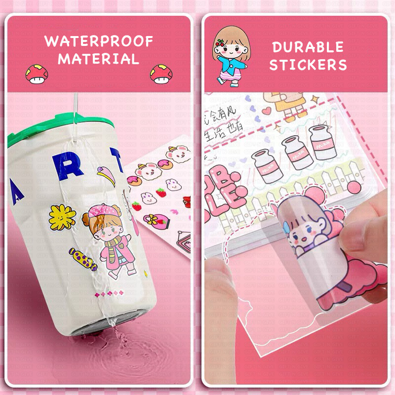 100PCS DIY Cute Sticker Cartoon Momo Stickers Box Set PET Waterproof ...