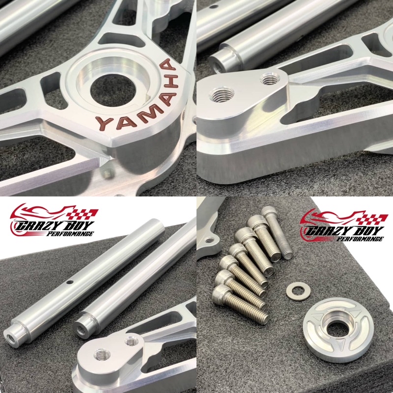 YAMAHA X1R CNC ALLOY HANDLE BAR CROWN SET HANDLE BAR X1R CNC【SILVER ...