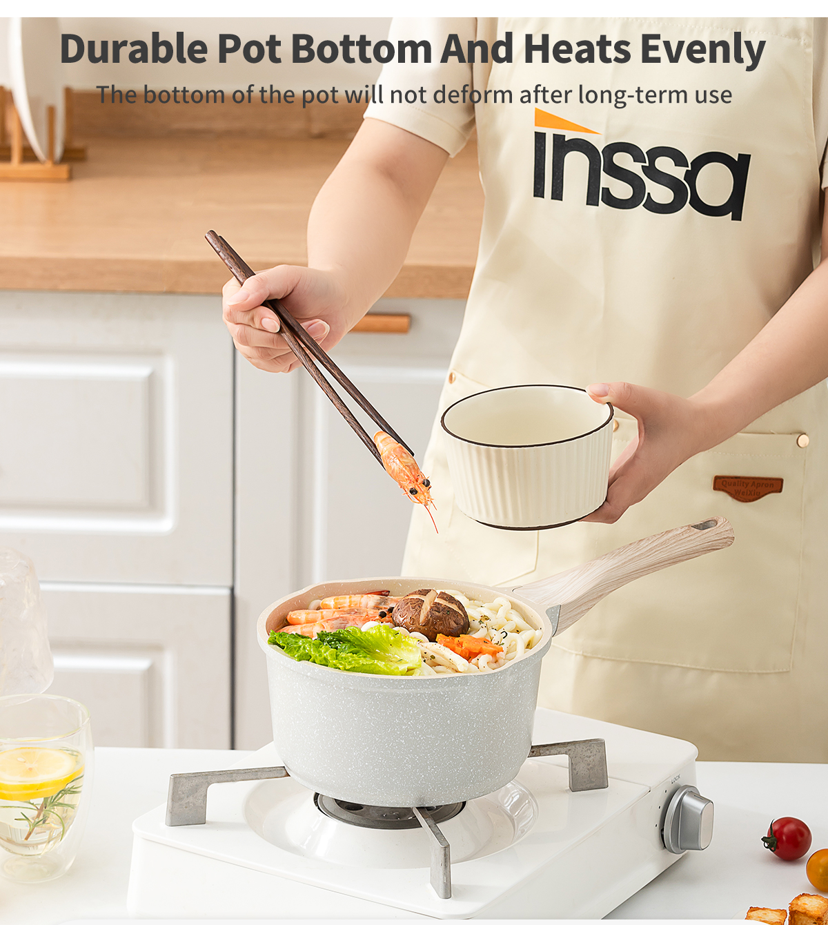 Simplus 18CM Saucepan Teflon Non-Stick Coating PFOA Free Compatible ...