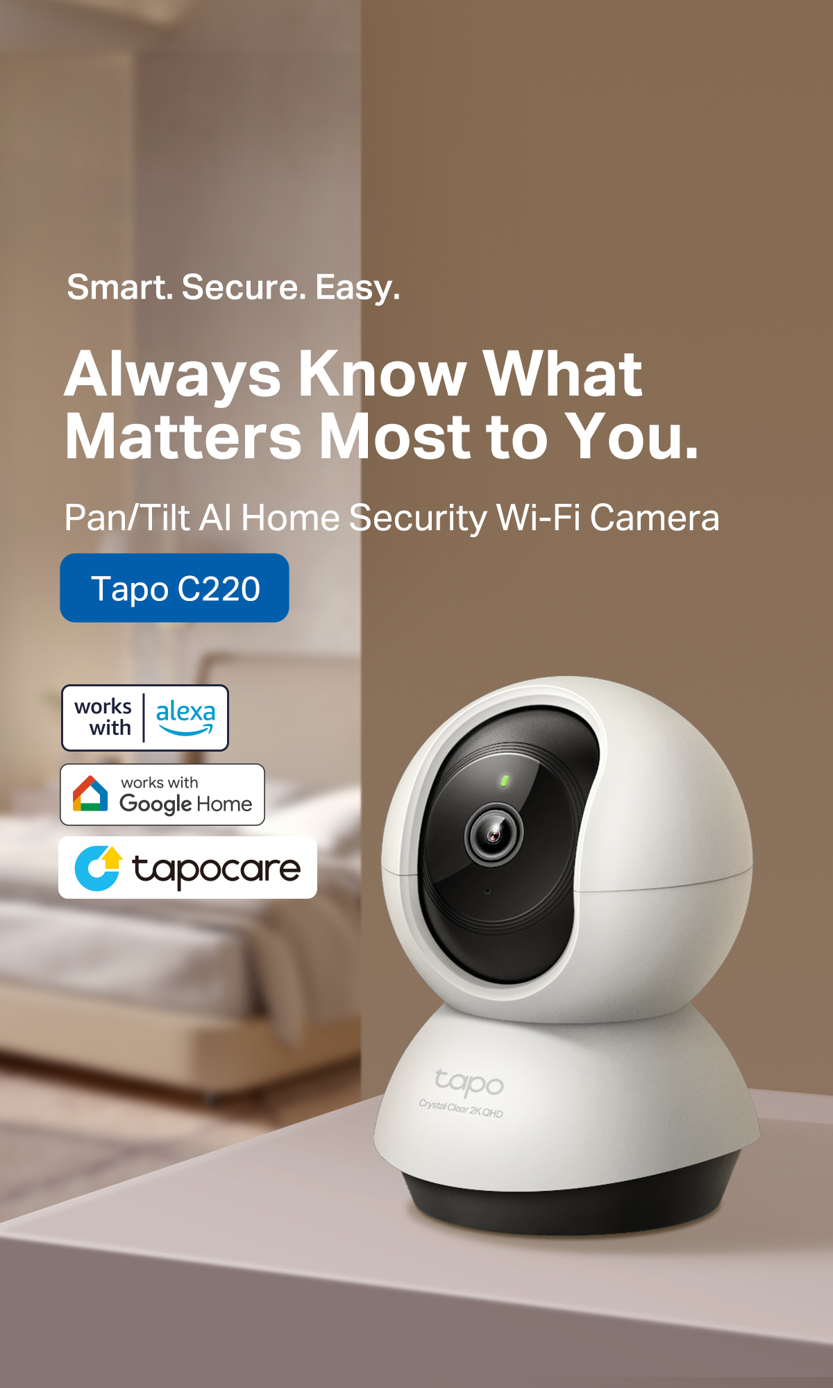 TP-Link TAPO C230 5MP 3K/C222 4MP 2K/C220 4MP 2K+/TC70 Pan/C202 Tilt ...