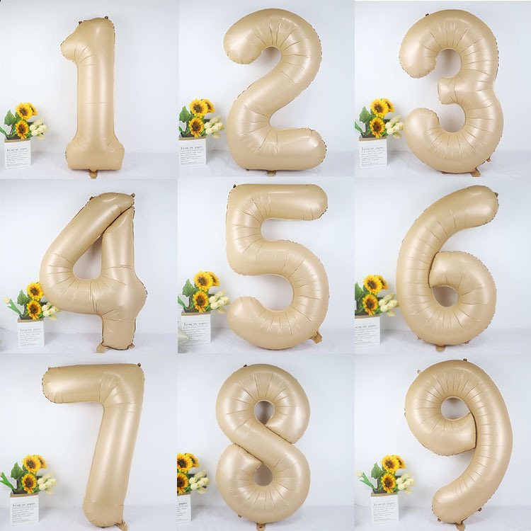 40 inch Number Skin Nude Foil Balloons Big Size Helium (40NO) | Shopee ...