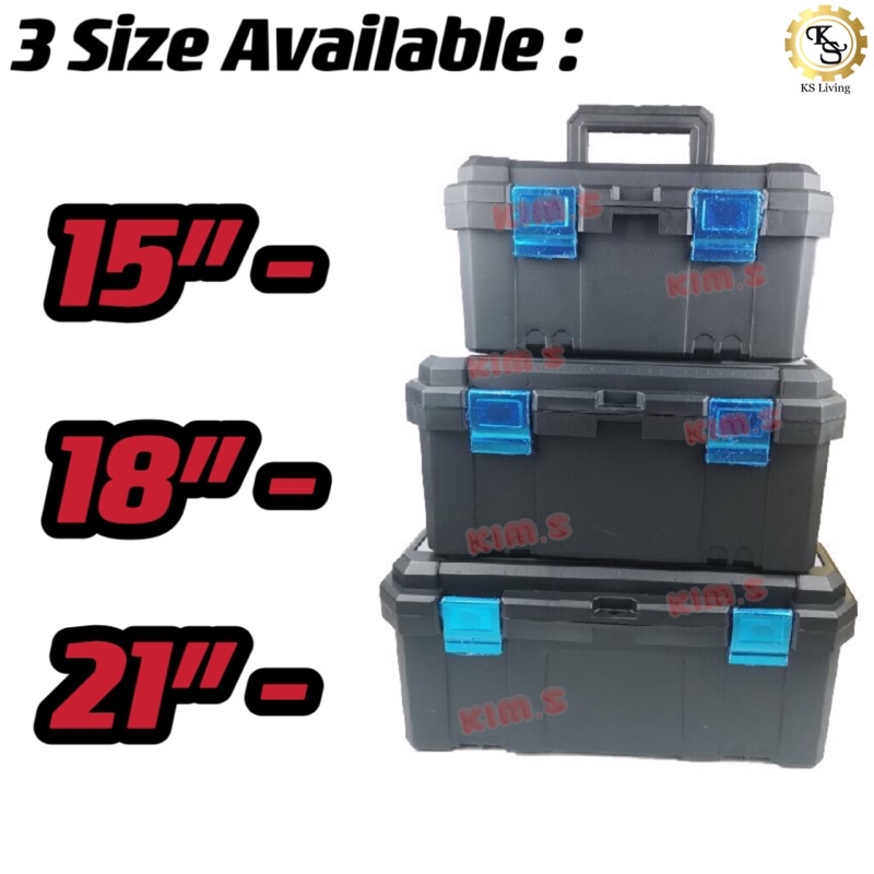 Kim.S Heavy Duty Tools Box Multi Layer Plastic Tools Box Inner Tray PVC Tool Box Storage Larger ...