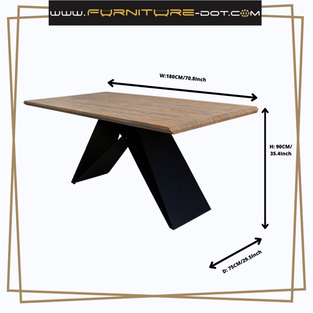 1.8M Modern Wood Dining Table / Rectangle Discussion Table - FRM5203 ...