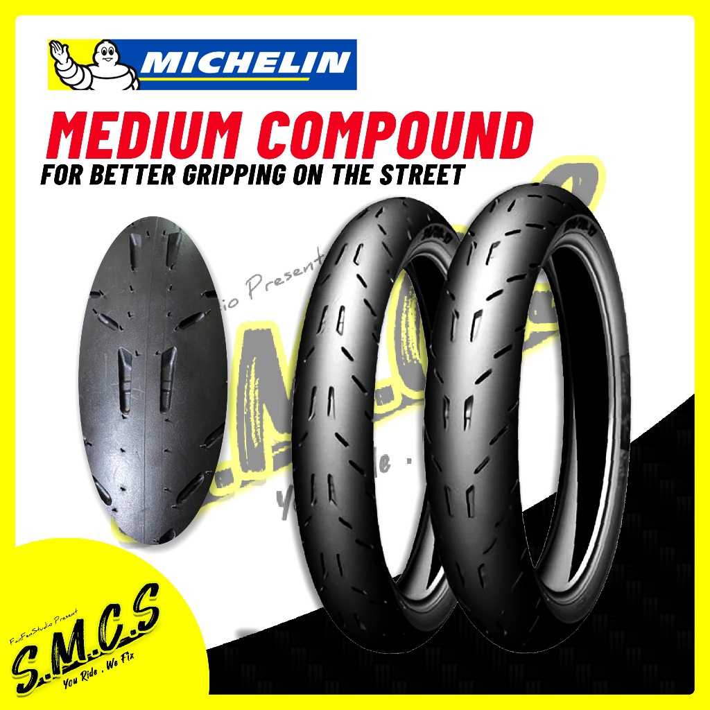 MICHELIN Pilot MotoGP 14' Tyre Scooter Tayar Motosikal (70/90-14 80/90 ...