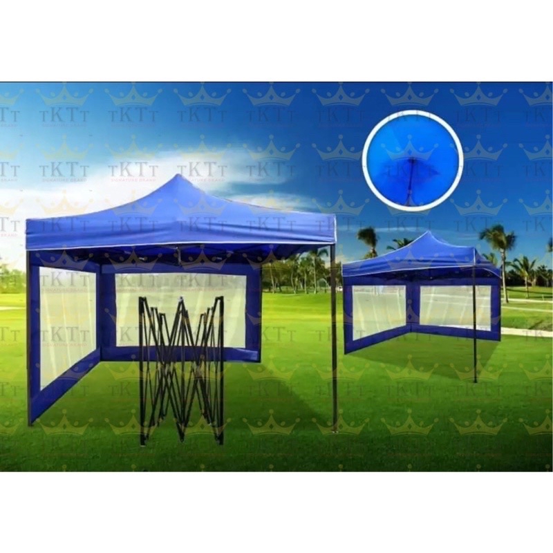 TKTT Canopy Side Wall Foldable Tent Side Cover Transparent Full Side ...