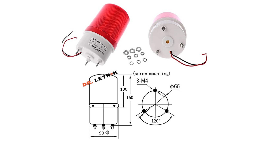4 Inch Revolving Light LED Industrial Warning Light AC 240V | Shopee ...