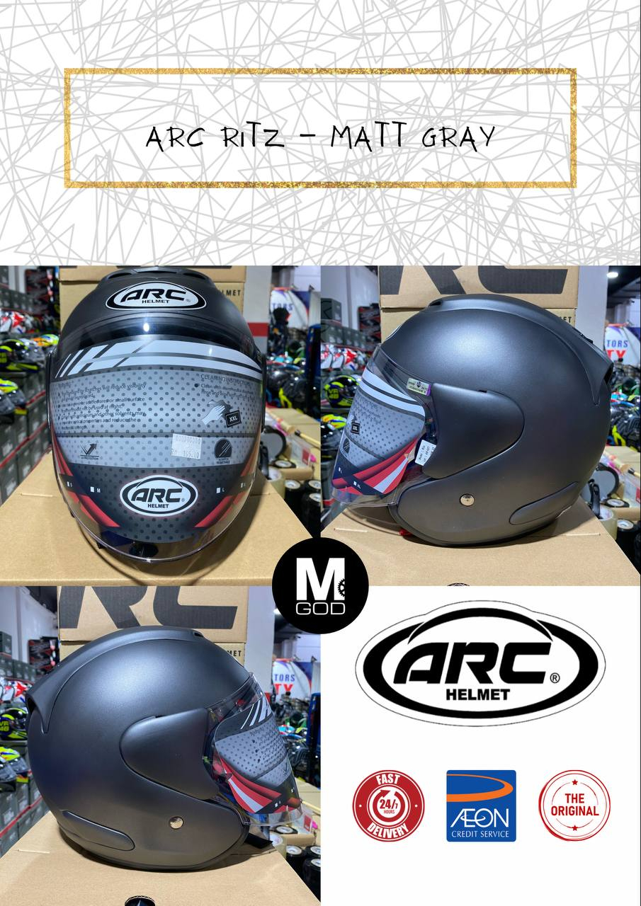 HELMET ARC RITZ 100% ORIGINAL ARC RITZ HELMET RITZ ARC WHITE BLACK BLUE ...