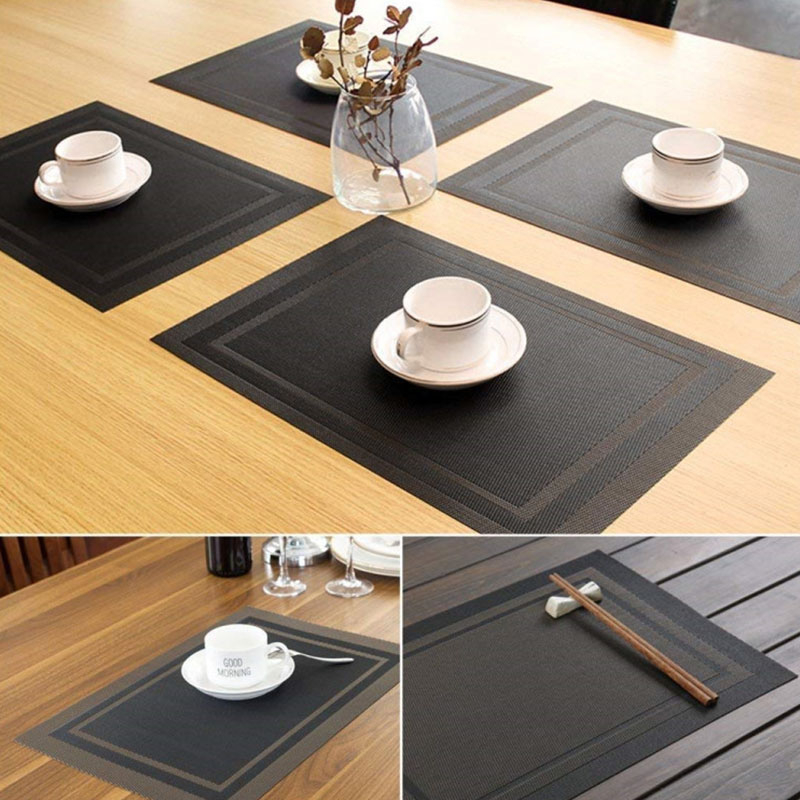 𝗔𝗡𝗧𝗜 𝗦𝗟𝗜𝗣 》Dining Table Mat Coaster Tablemat Placemat Anti Slip ...
