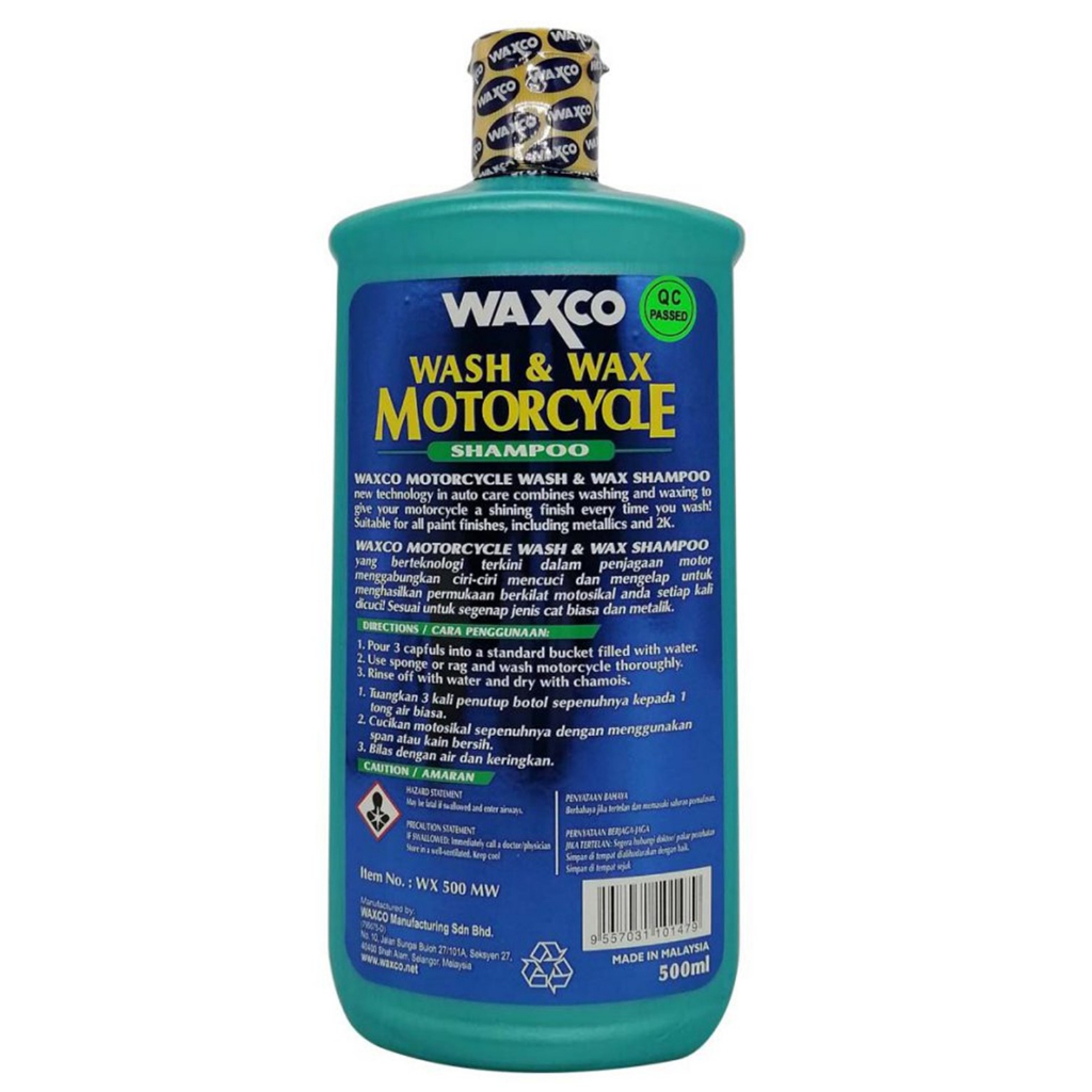 Waxco Wash & Wax Motorcycle Shampoo (500ml) | Shopee Malaysia