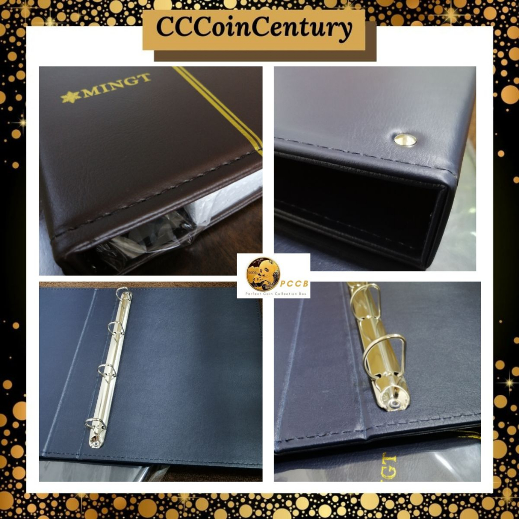 【READY STOCK】MINGT 4Rings Leather Binder For Banknote/Stamp Collection ...