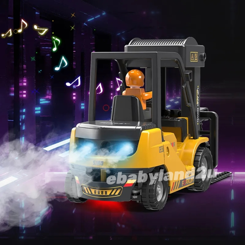 1:24 RC Forklift Spraying Mist 2.4Ghz Remote Control Toys Kereta ...