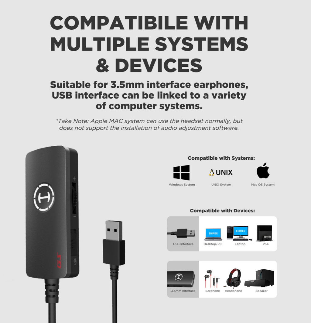 Edifier Hecate GS02 Professional Gaming USB 7.1 Virtual Surround ...