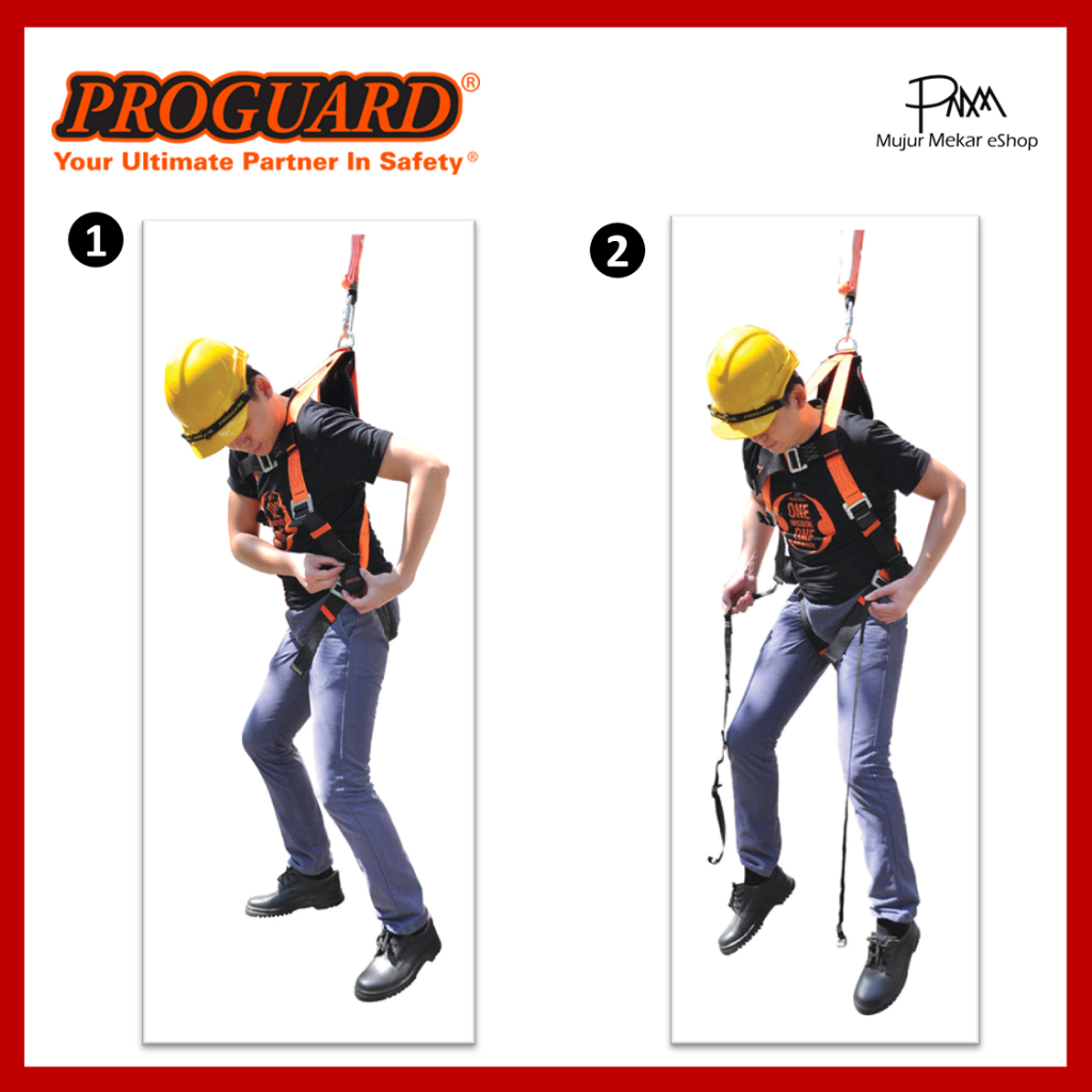PROGUARD Suspension Trauma Safety Strap - Wear with Body Harness, Extra ...