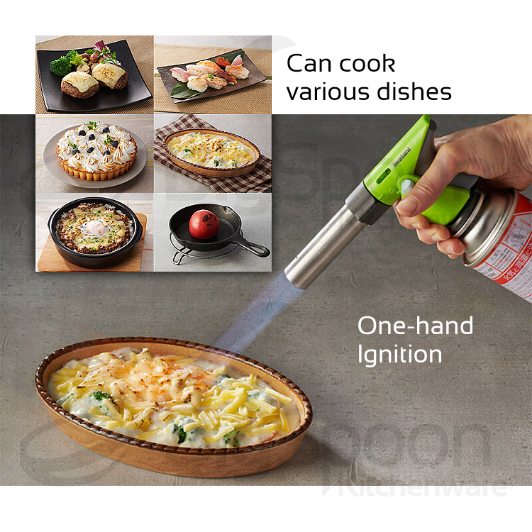 [ORIGINAL] IWATANI CB-TC-CKGR Cooking Torch Pro Max Butane Gas Torch ...