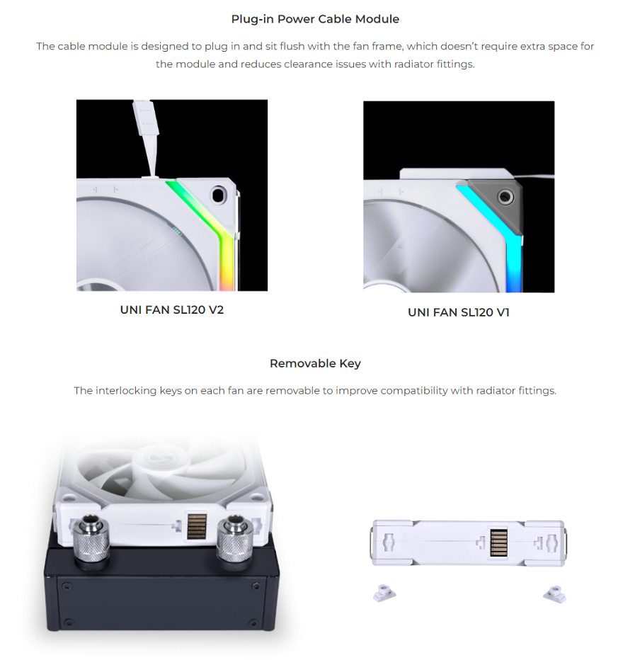 LIAN LI UNI FAN SL120 V2 RGB Daisy-Chain ARGB Fan 120mm (Reverse Blade ...