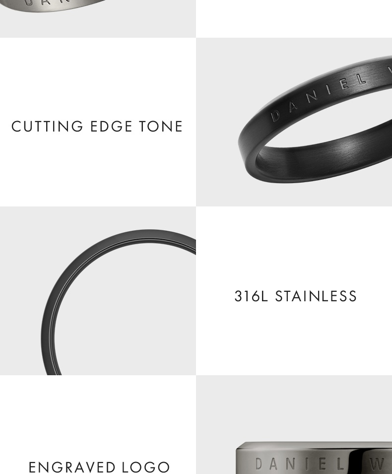 Daniel Wellington Classic Ring Black - Unisex Ring - Couple Rings ...