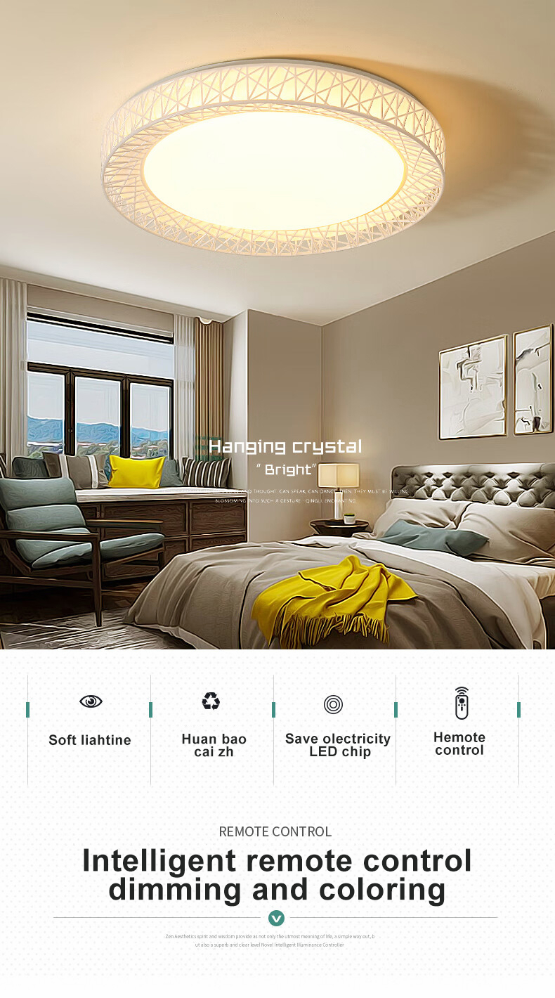 LED Ceiling Light Bird Nest Round Lamp Modern Fixtures For Living Room ...