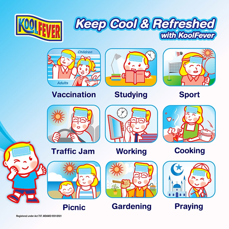 KoolFever For Children Adult Extra Cool For Sudden Fever Whole Night ...