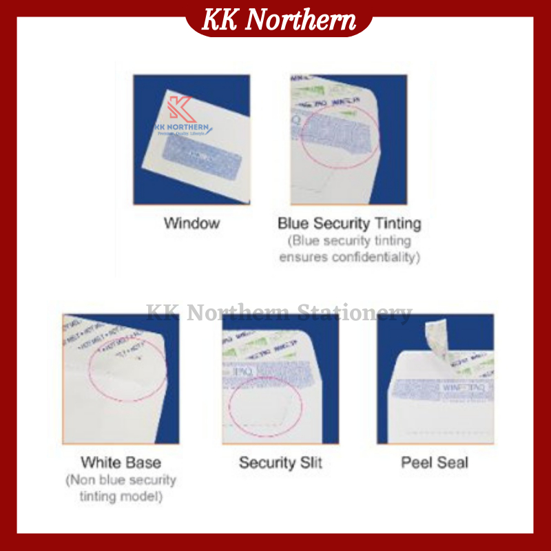 (1 Box) 500 Sheets Winpaq White Envelope 4.5" x 9.75" (with window ...