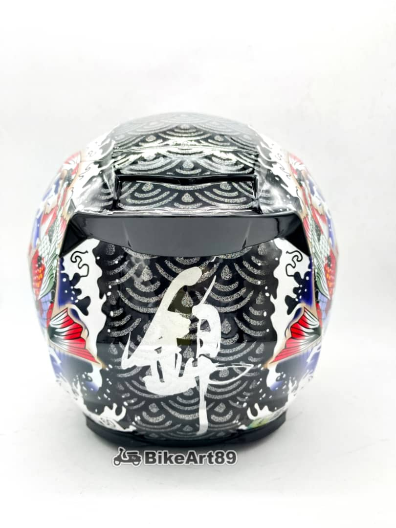 ARC XR KOI BLUE HELMET OPEN FACE Accessories Koi Fish RSX150 ADV RS150 ...
