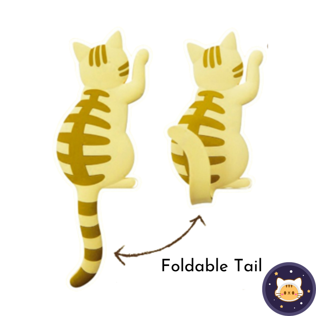 OYEN PLANET Cute Cat Fridge Magnet Hook Note Key Holder Animal ...
