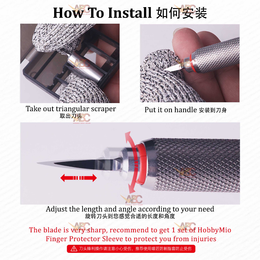 (HobbyMio) Triangular Tungsten Steel Scraper - Triangle Scriber ...
