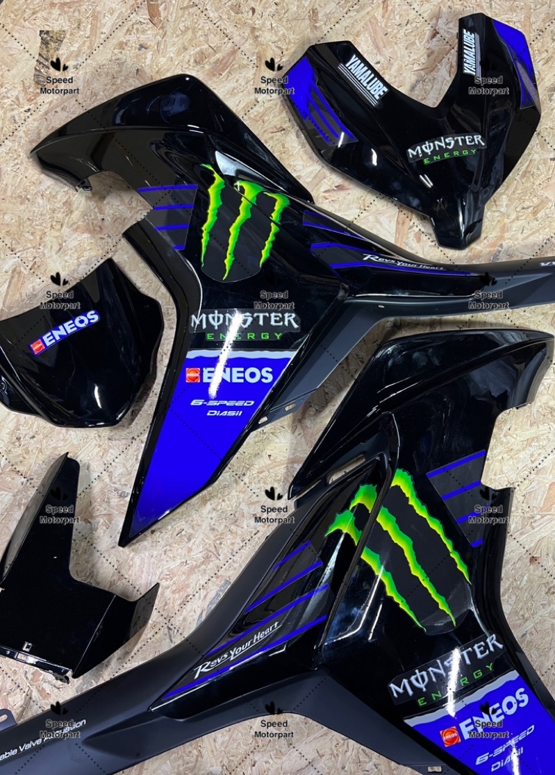 COVER SET Y16 MONSTER GP FULL BLACK | Shopee Malaysia