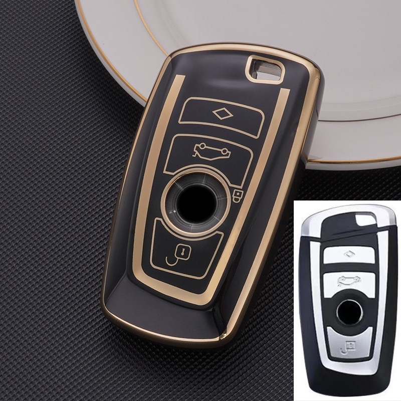 BMW Car Key Cover Chrome Reflection TPU Car Key Remote Casing Sarung ...