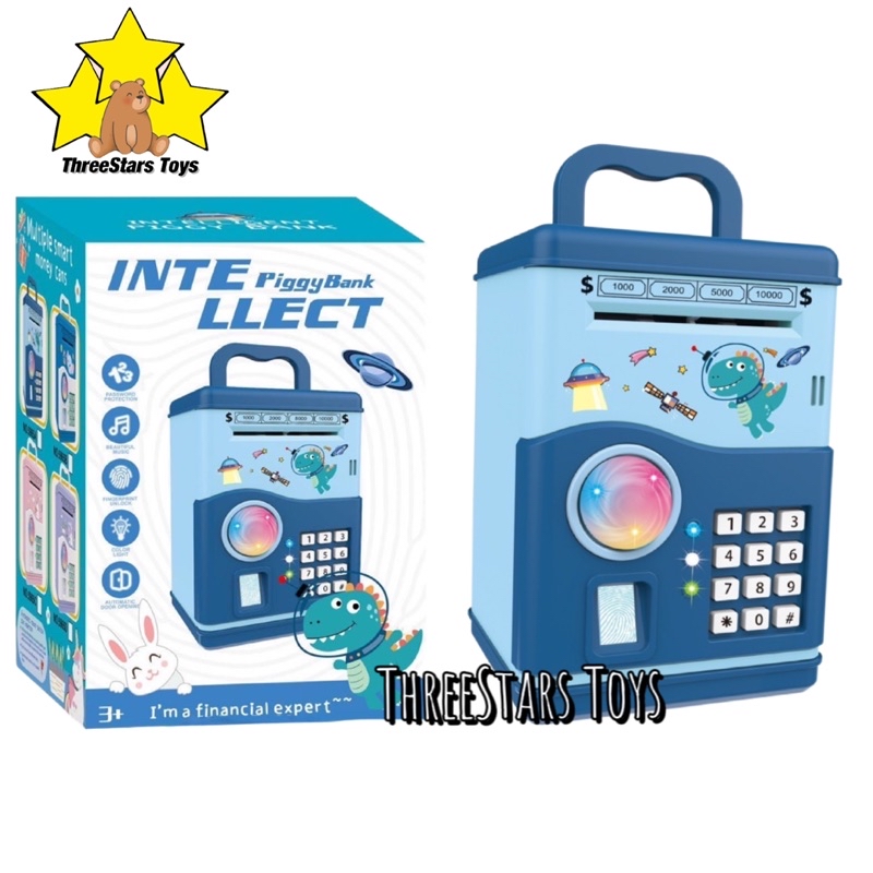 Kids Money Saving Box Tabung Budak ATM Machine Password, Fingerprint ...