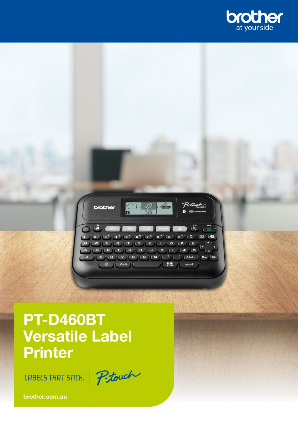 Brother P-Touch PT-D460BT Desktop Laminated Label Maker Printer USB ...