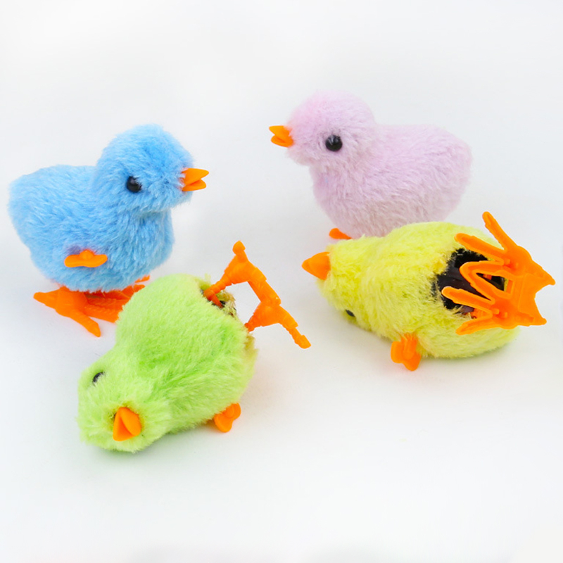 Wind Up Cute Plush Chicken Jumping Walking Chicks Toys Kids Pet ...