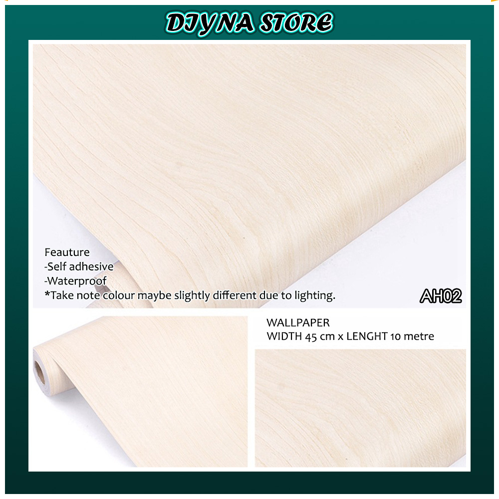 Wallpaper PVC 45cm x 10m Wallpaper Murah Kertas Dinding Urat Kayu Wall ...