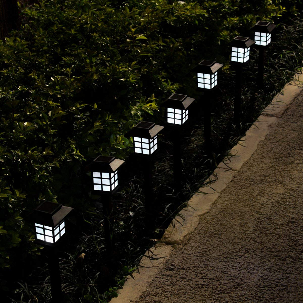 𝐍𝐈𝐆𝐇𝐓 𝐒𝐄𝐍𝐒𝐎𝐑 Waterproof LED Solar Garden Light Lawn Lantern Lightning ...