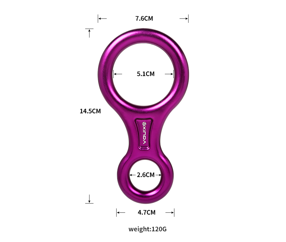 VgoNature Rock Climbing Carabiner 8 Shape Eight Ring Abseiling Device ...