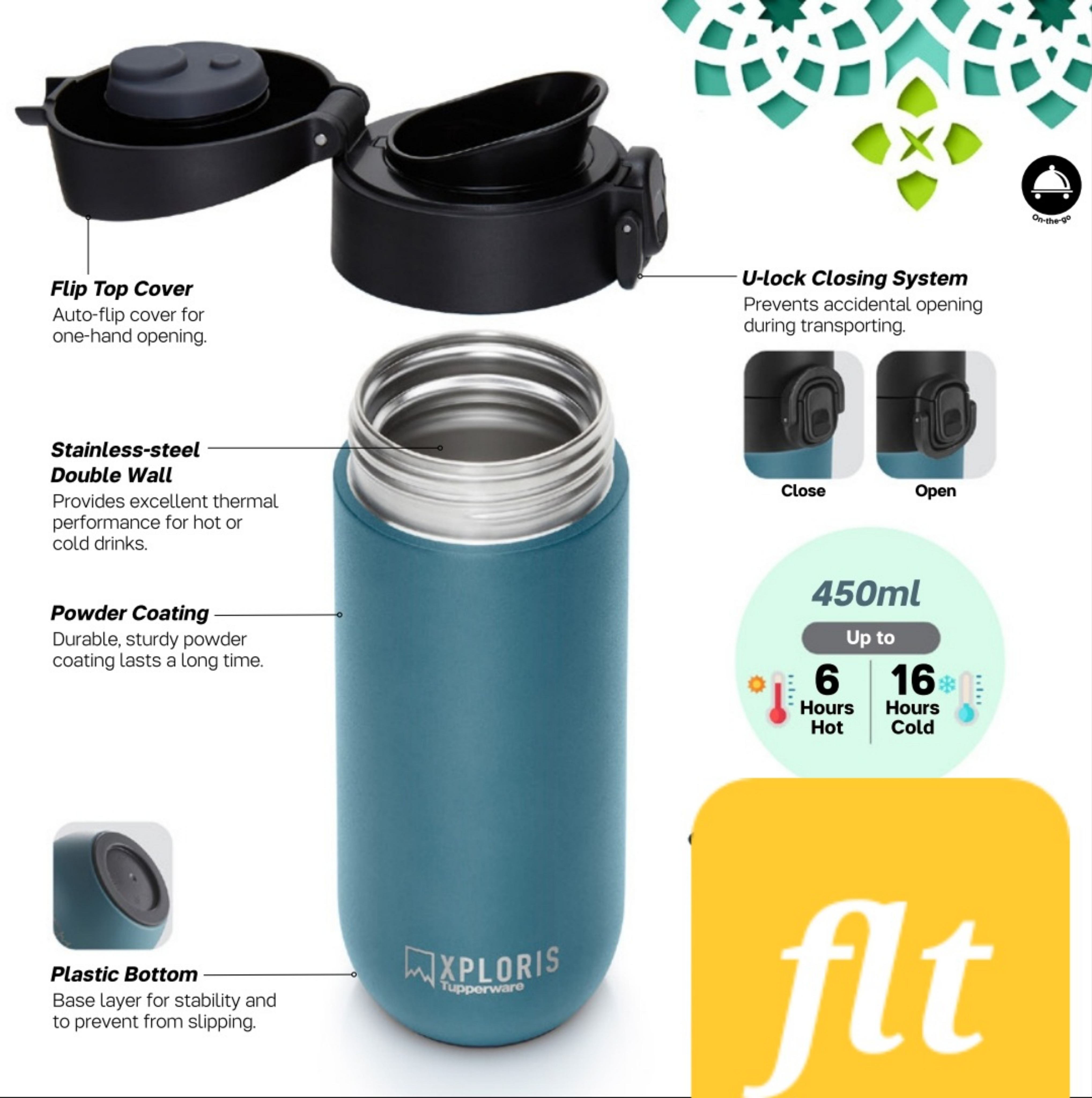 Tupperware Xploris / Thermal Tumbler / Flask 350ml / 470ml | Shopee ...