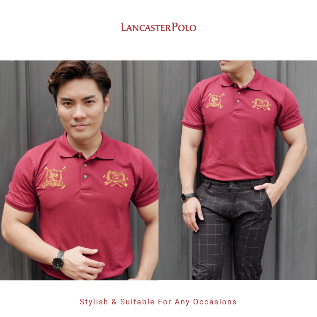 Lancaster Polo Cotton Gold Logo Short Sleeve Polo Tee – LPP015 | Shopee ...