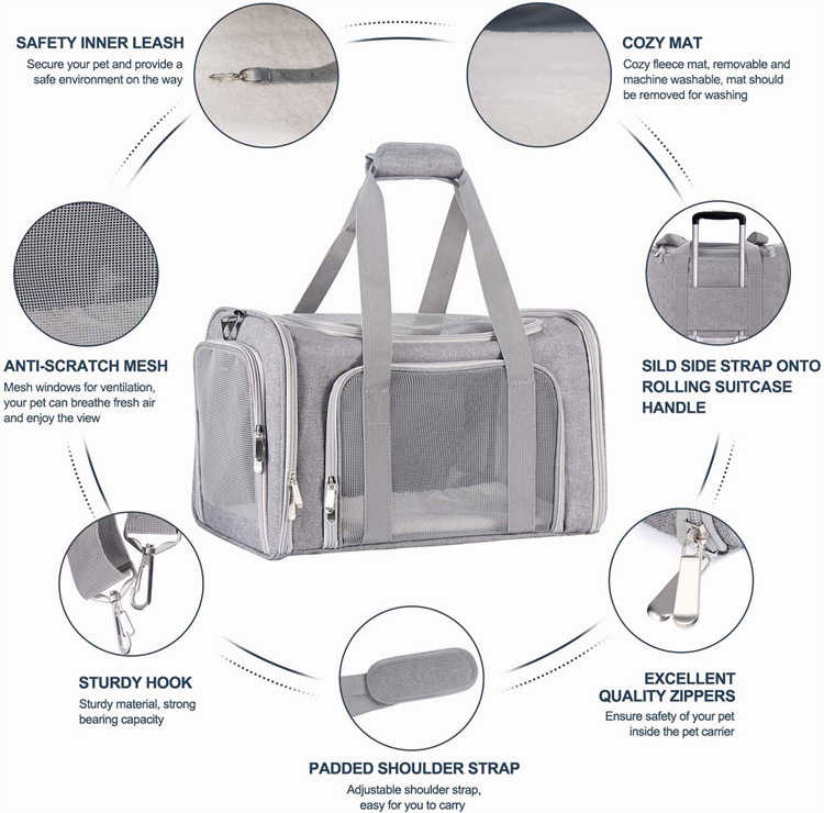 Expandable Pet Bag Carrier Large Cat Backpack Carrier Cat Beg Carrier ...