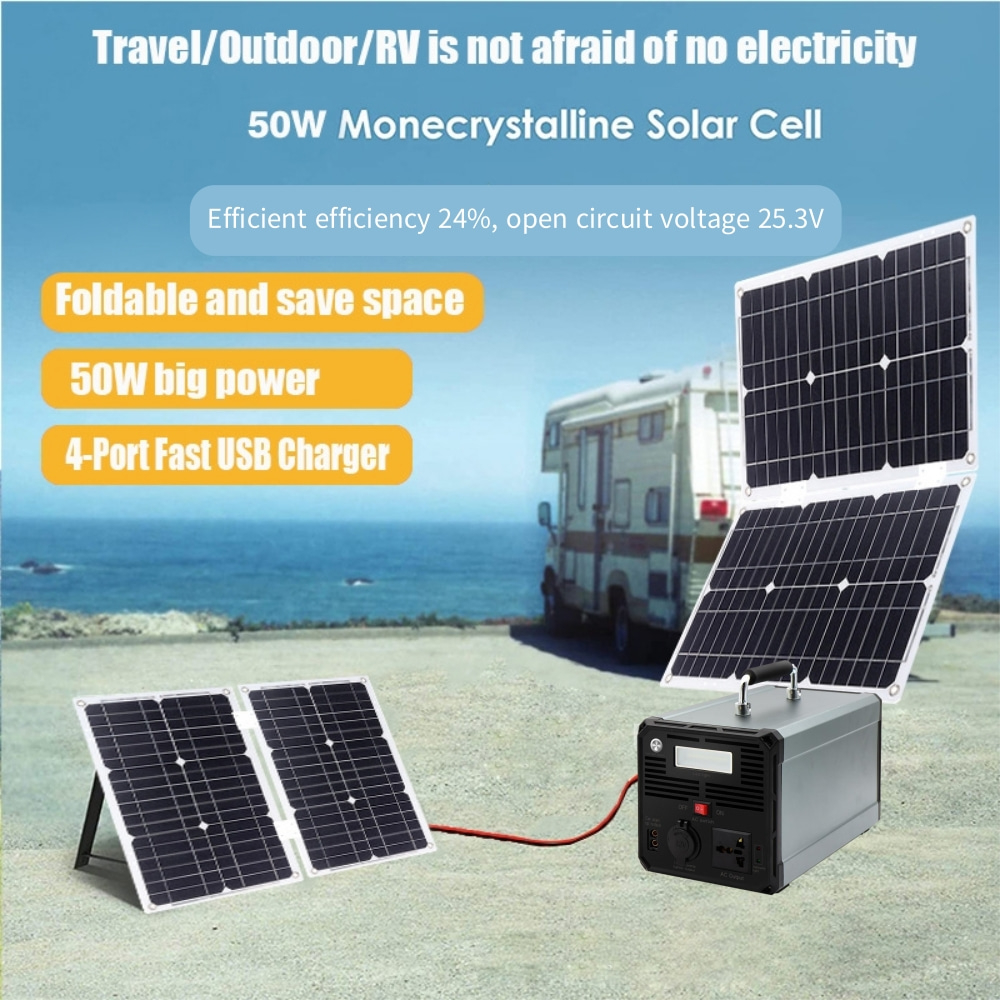 50W Dual USB Solar Panels, Dual USB Port , Are Freely Combined For ...