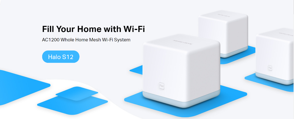 Mercusys Halo S12 AC1200 Whole Home Mesh Wi-Fi WiSystem ( 2.4Ghz + 5Ghz ...