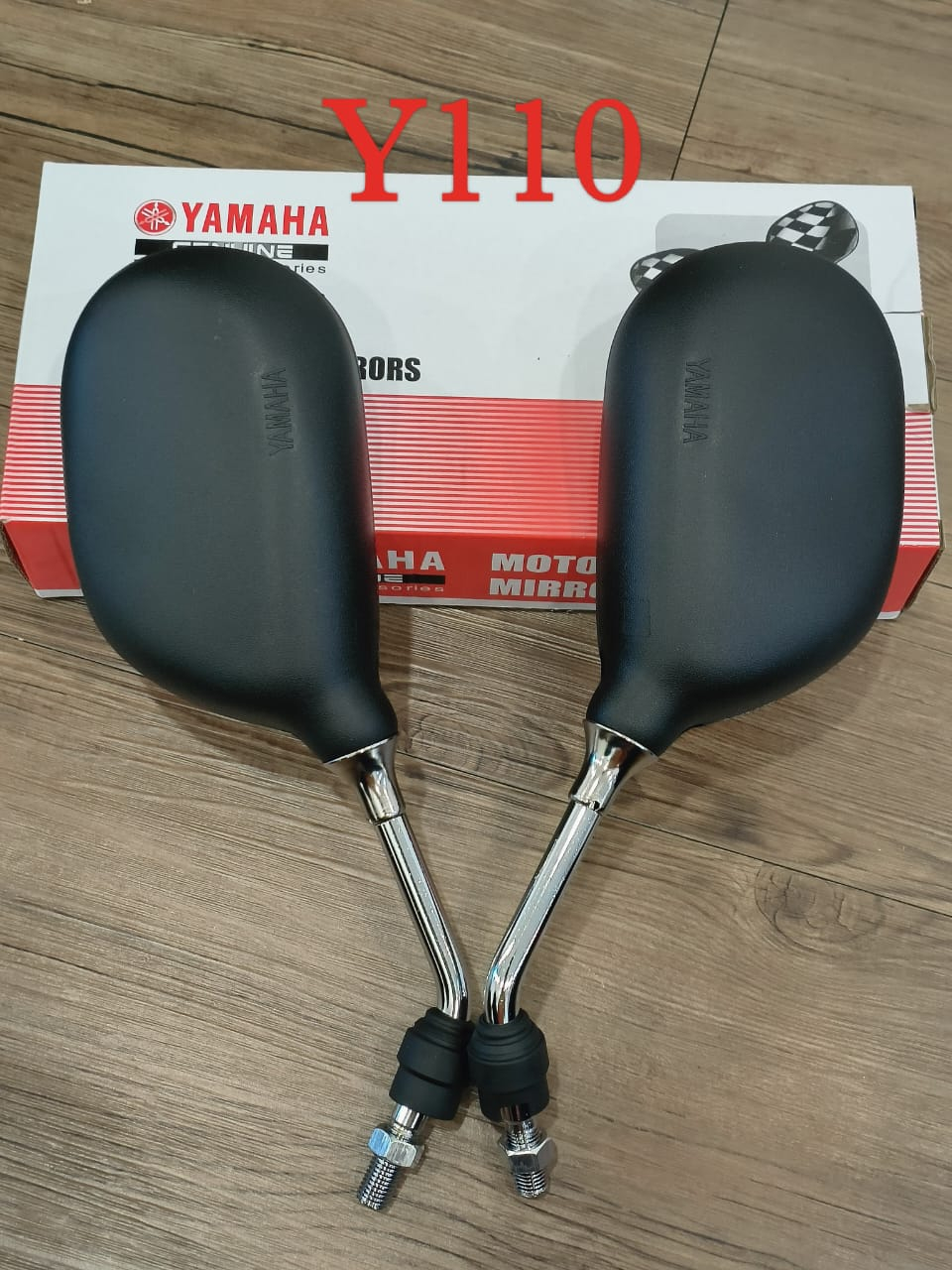 Tebal Side Mirror Batang Chrome Y100 Y110 Side Mirror Y110 Set Kiri Kanan Cermin Sisi Ready ...