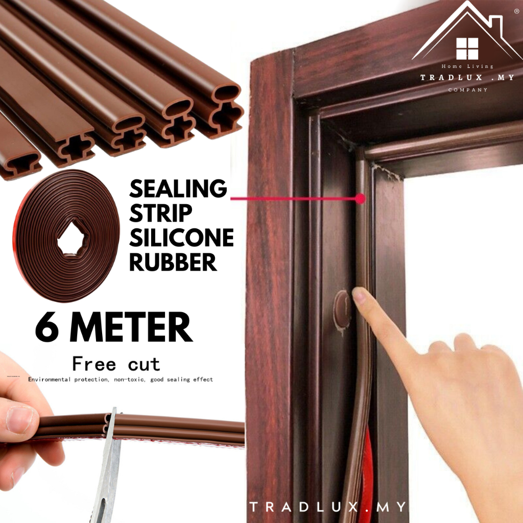 Silicone Rubber Sealing Strips Seal Window Gap Strip Weather Stripping Soundproof Self-adhesive ...