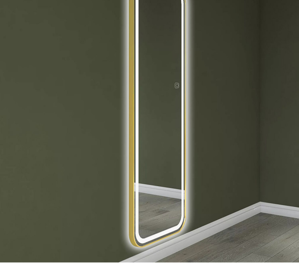 LED arch mirror full body mirror Aluminum floor mirror Fitting mirror ...