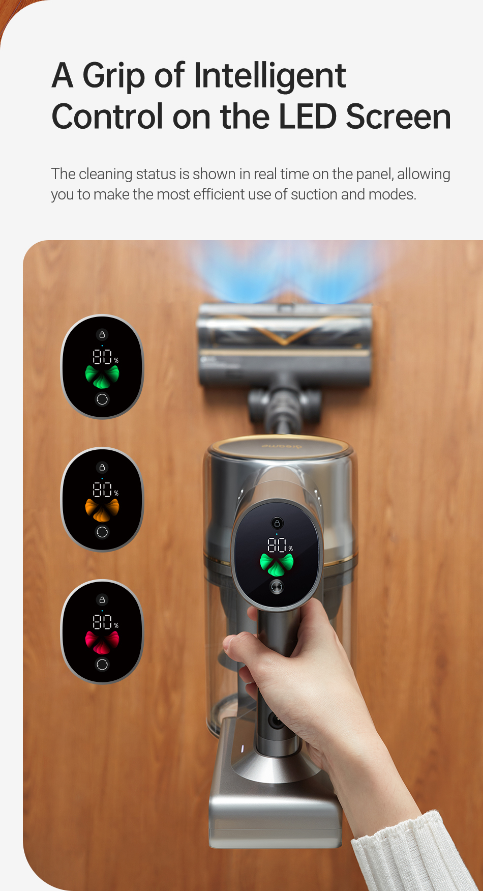 Dreame R20 LED Laser Dust Detection Cordless Stick Vacuum | Multipurpose Brush | Anti Tangle ...