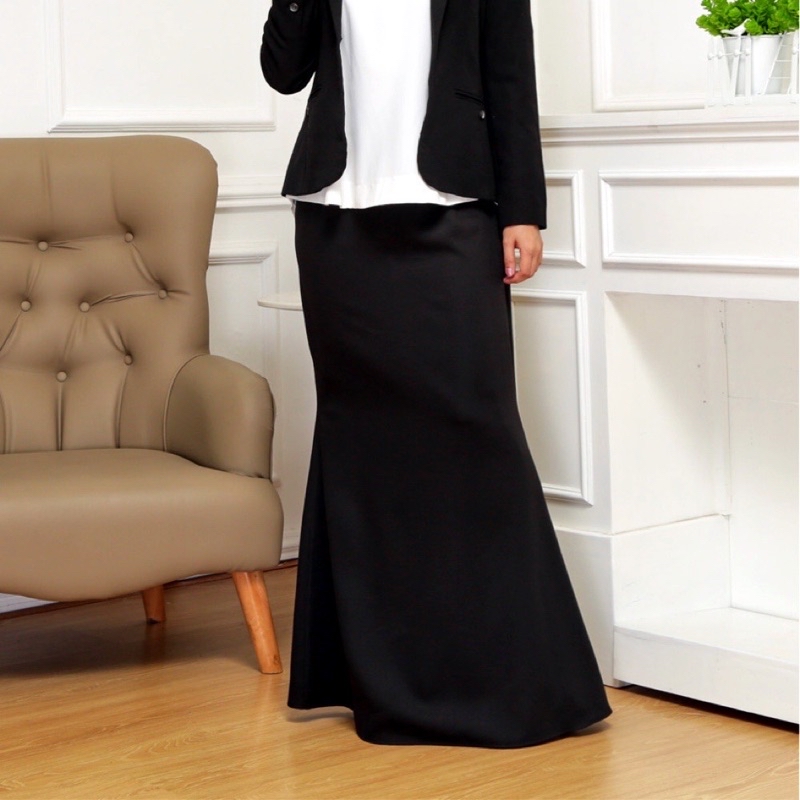 High Quality Skirt Duyung Material Slack Kain Tebal- KS1239 | Shopee ...