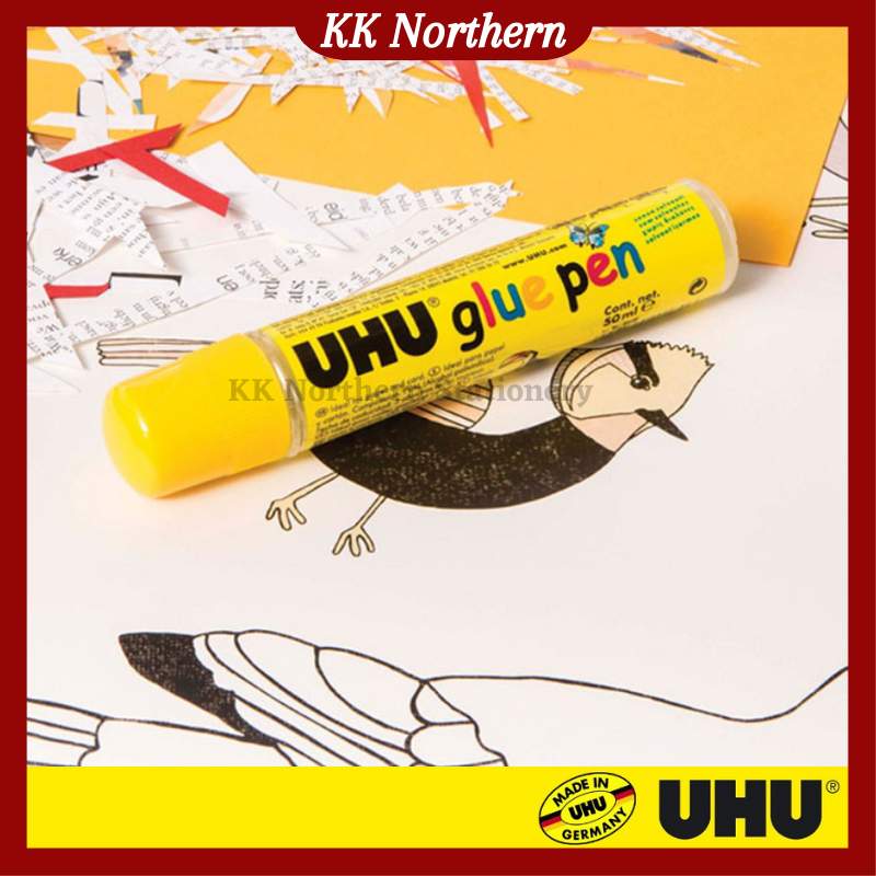 (1 pcs) UHU Glue Pen 50ml Happy Glue / Gam Jernih / Clear Glue Gam ...