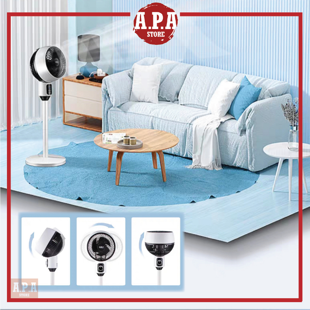 APA Adjustable Strong Wind Power Remote Control Floor Stand Fan 3 Speed ...