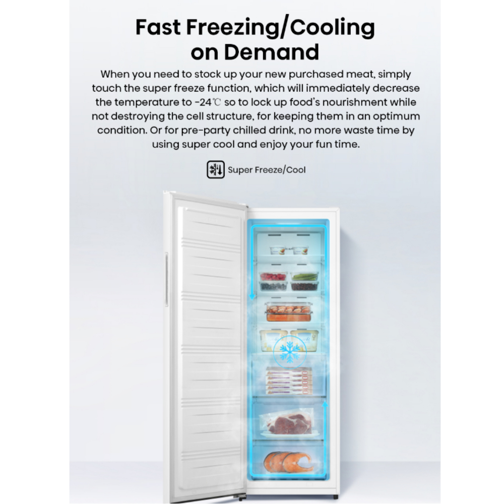 Hisense 280L Upright Freezer FV280N4AWNP No Frost 2 in 1 (Fridge or ...
