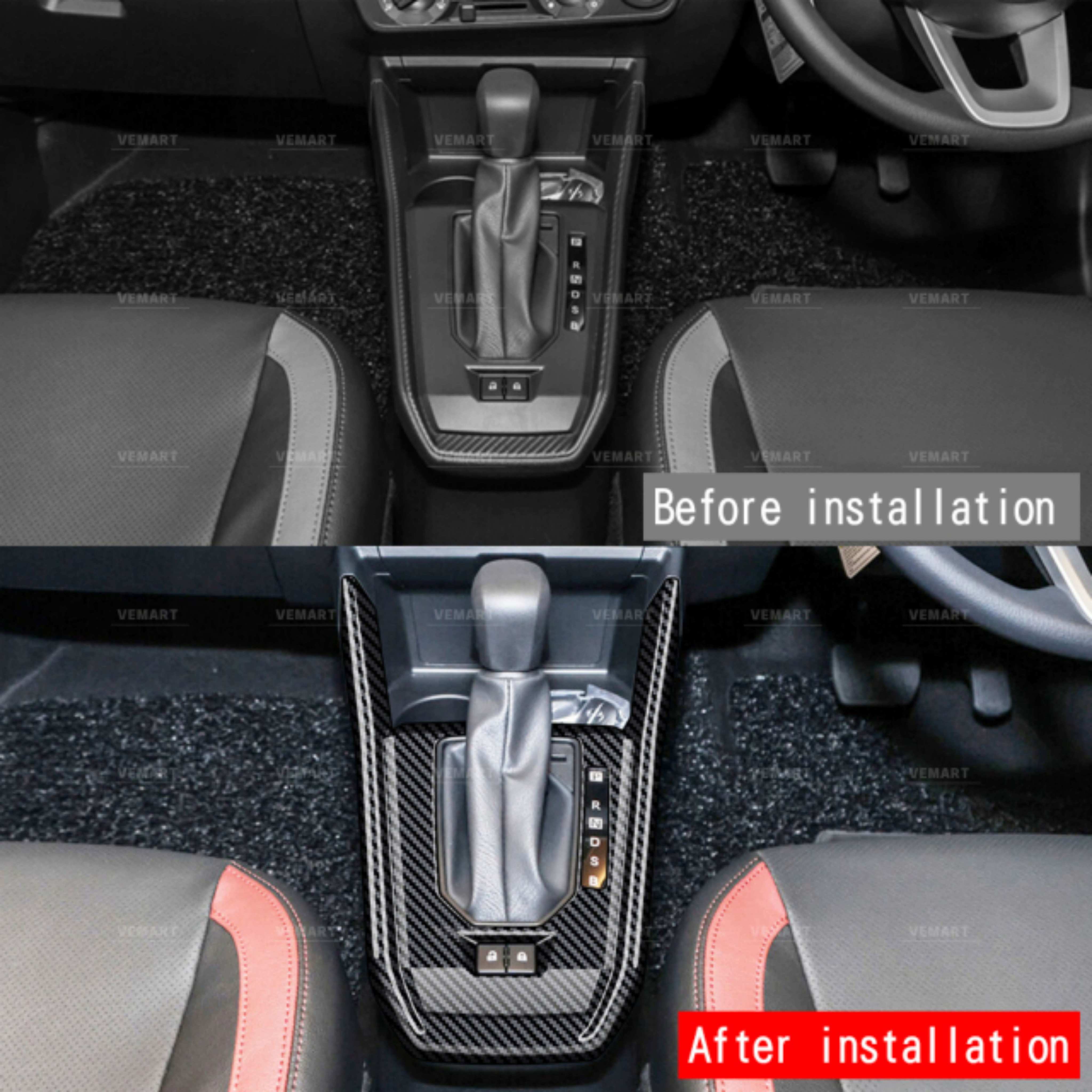 Vemart new axia 2023 carbon fiber gear shift panel frame cover garnish ...